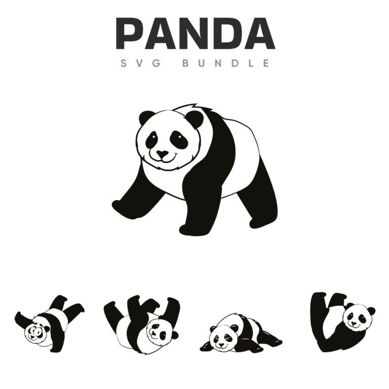 10 Panda SVG Designs – MasterBundles