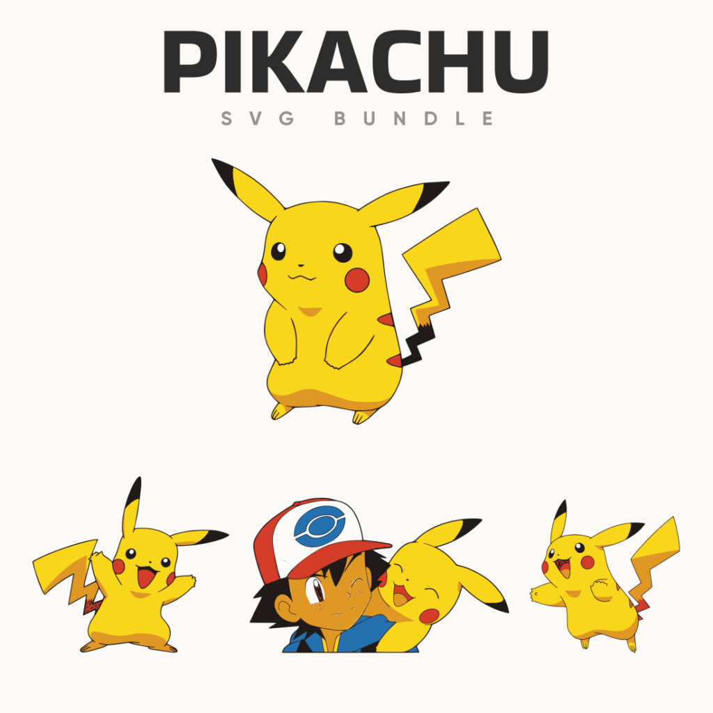 6 Pikachu SVG Designs – MasterBundles