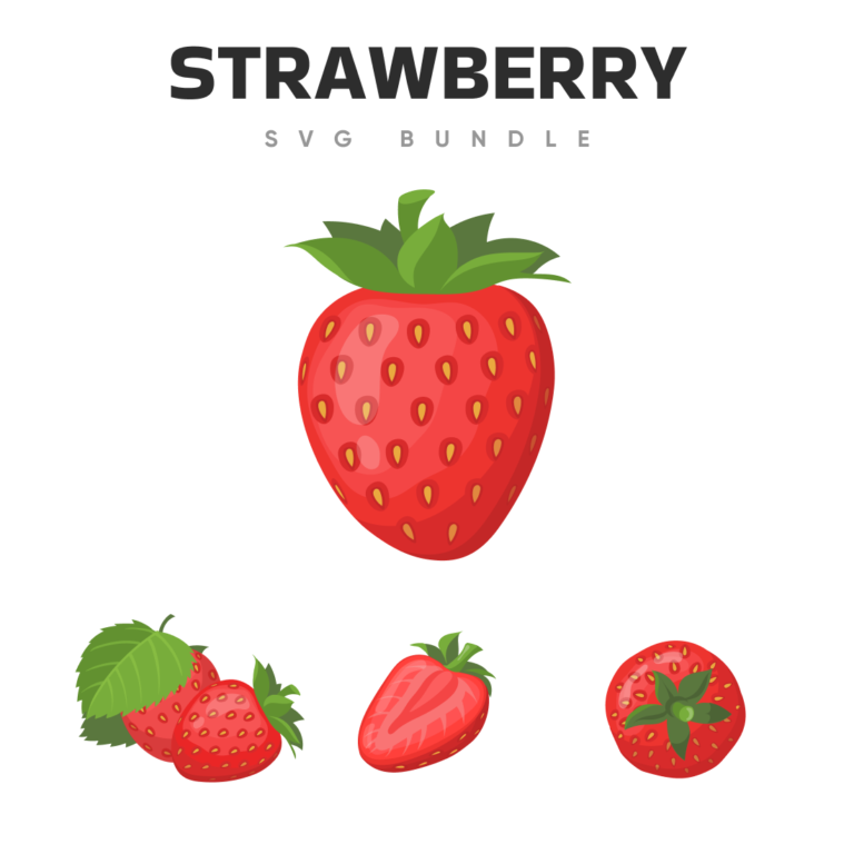 6 Strawberry SVG Designs – MasterBundles