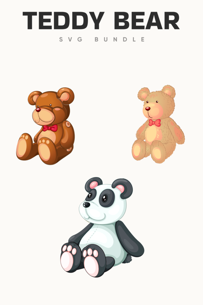 Teddy Bear SVG Silhouette (3 Designs) - MasterBundles