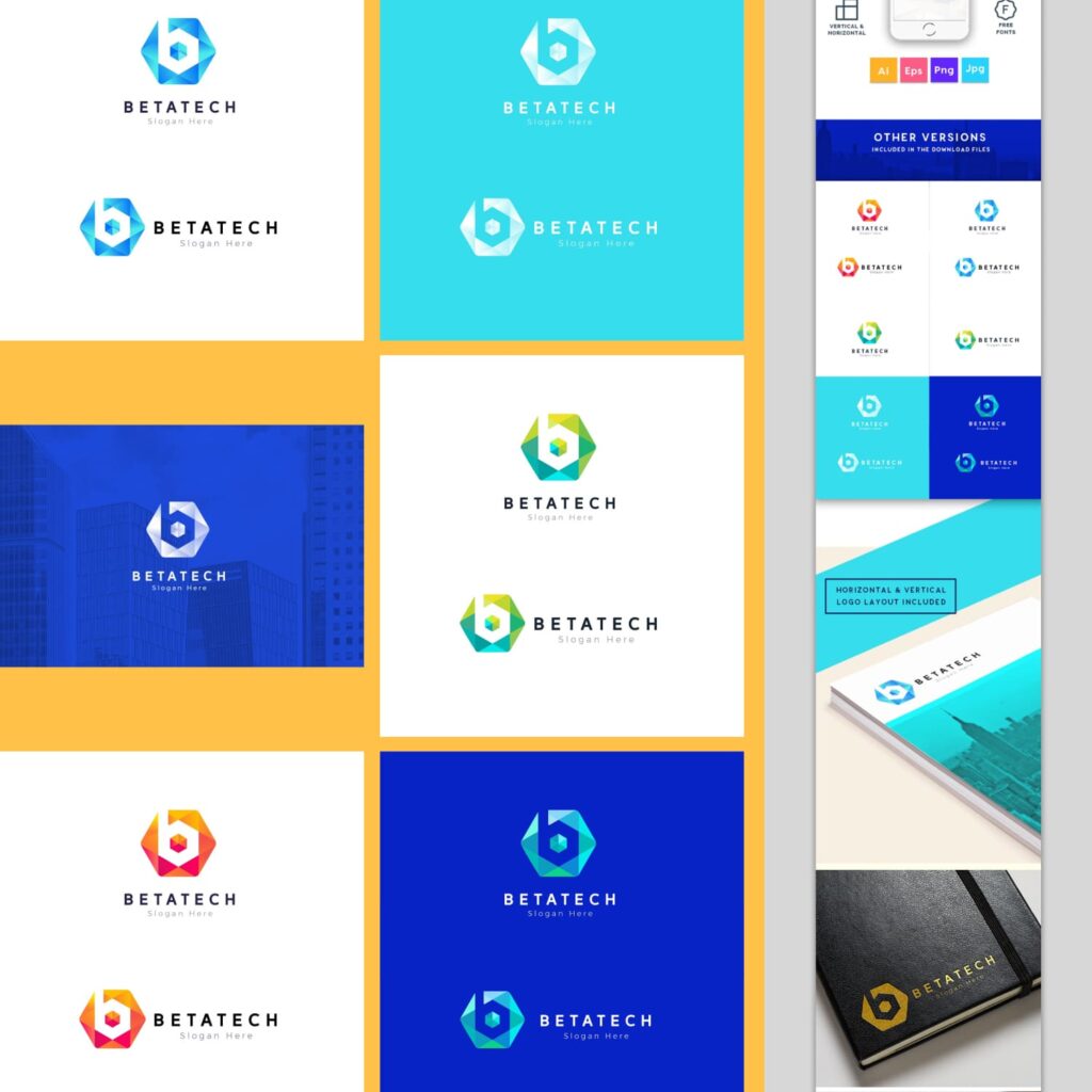 Letter B Logo - Beta Tech Logo – MasterBundles