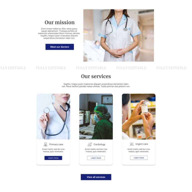 Doctor Landing Page Template – MasterBundles