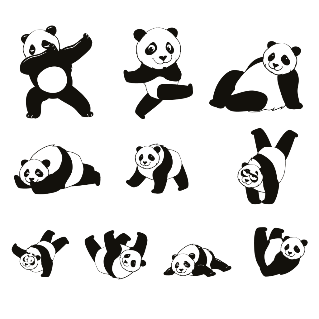 10 Panda SVG Designs – MasterBundles