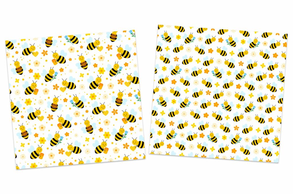 Bees pattern. Honey pattern. Bee SVG – MasterBundles