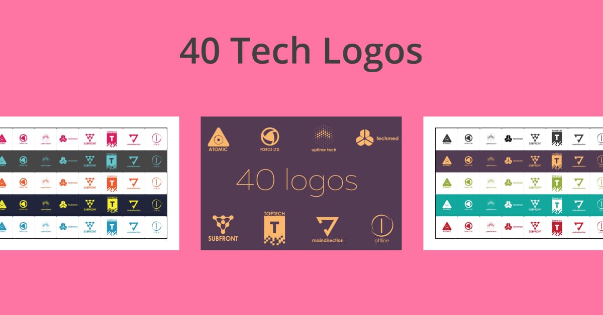 40 Tech Logos – MasterBundles