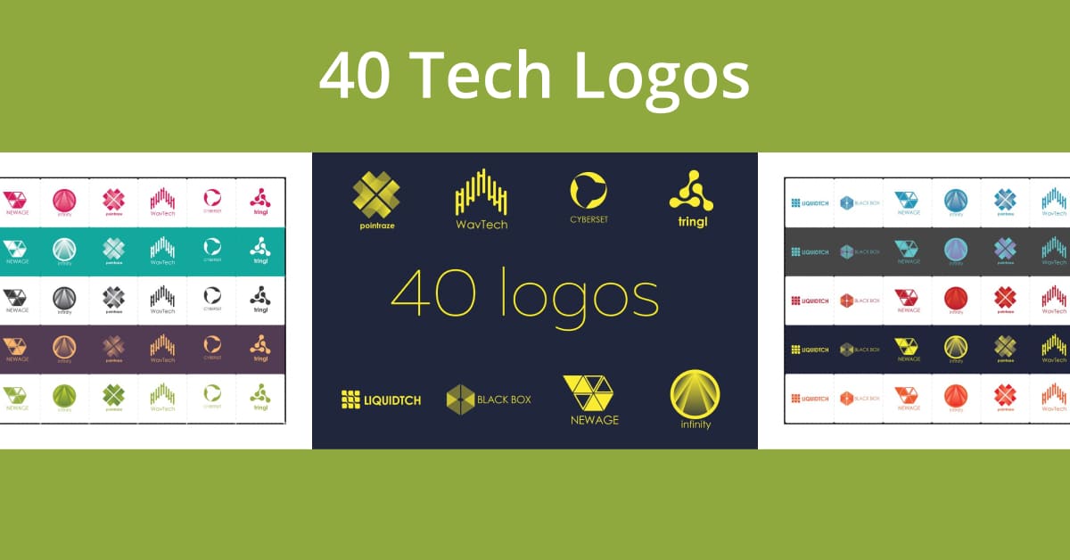 40 Tech Logos – MasterBundles