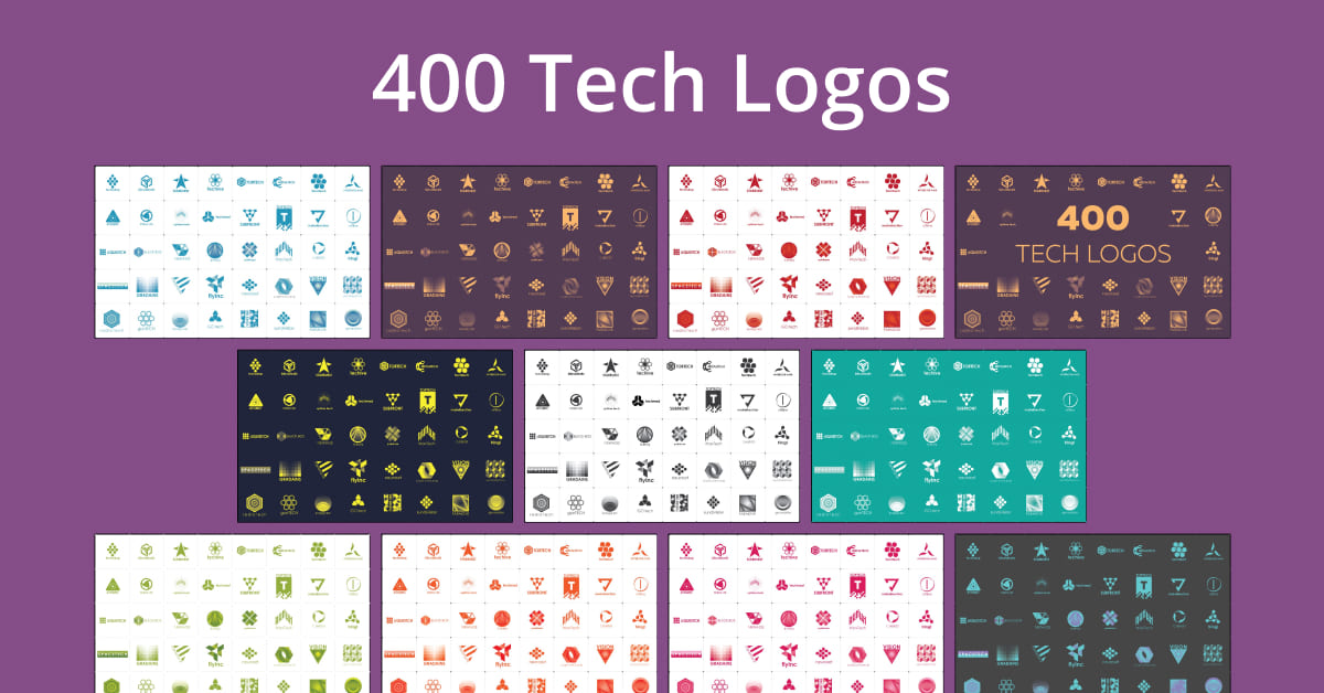 400 Tech Logos – MasterBundles