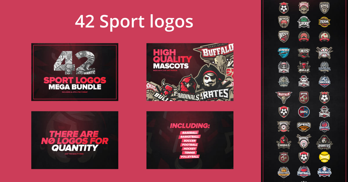 42 Sport Logos Mega Bundle – MasterBundles