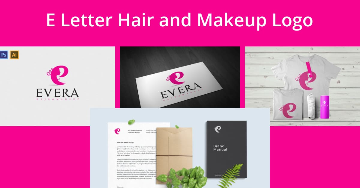 E Letter Hair and Makeup Logo – MasterBundles