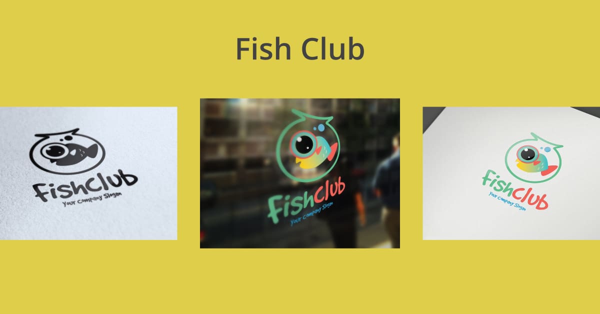Fish Club Logo Template – MasterBundles