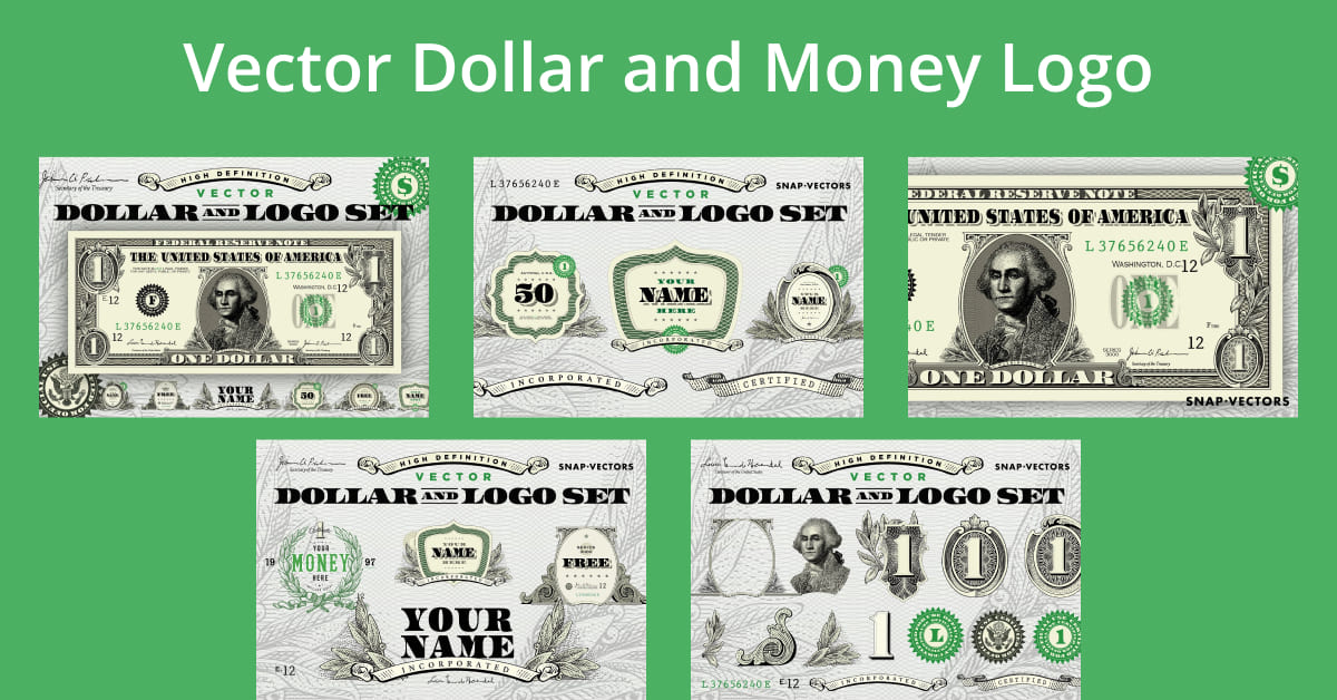 Vector Dollar and Money Logo Set – MasterBundles