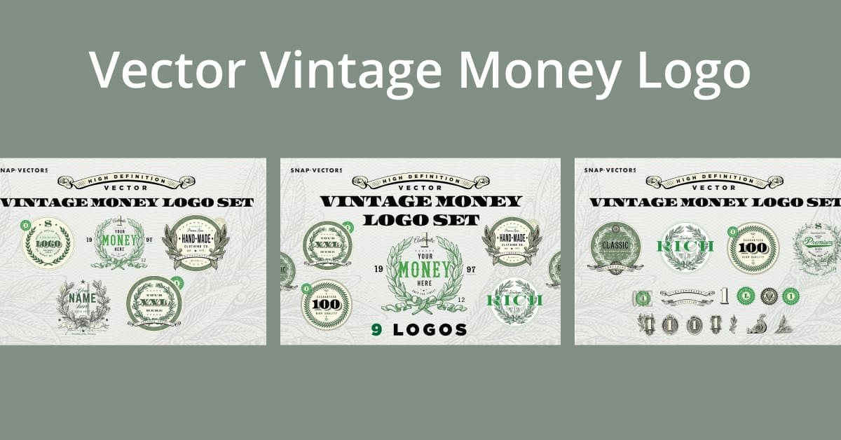 Vector Vintage Money Logo Set – MasterBundles