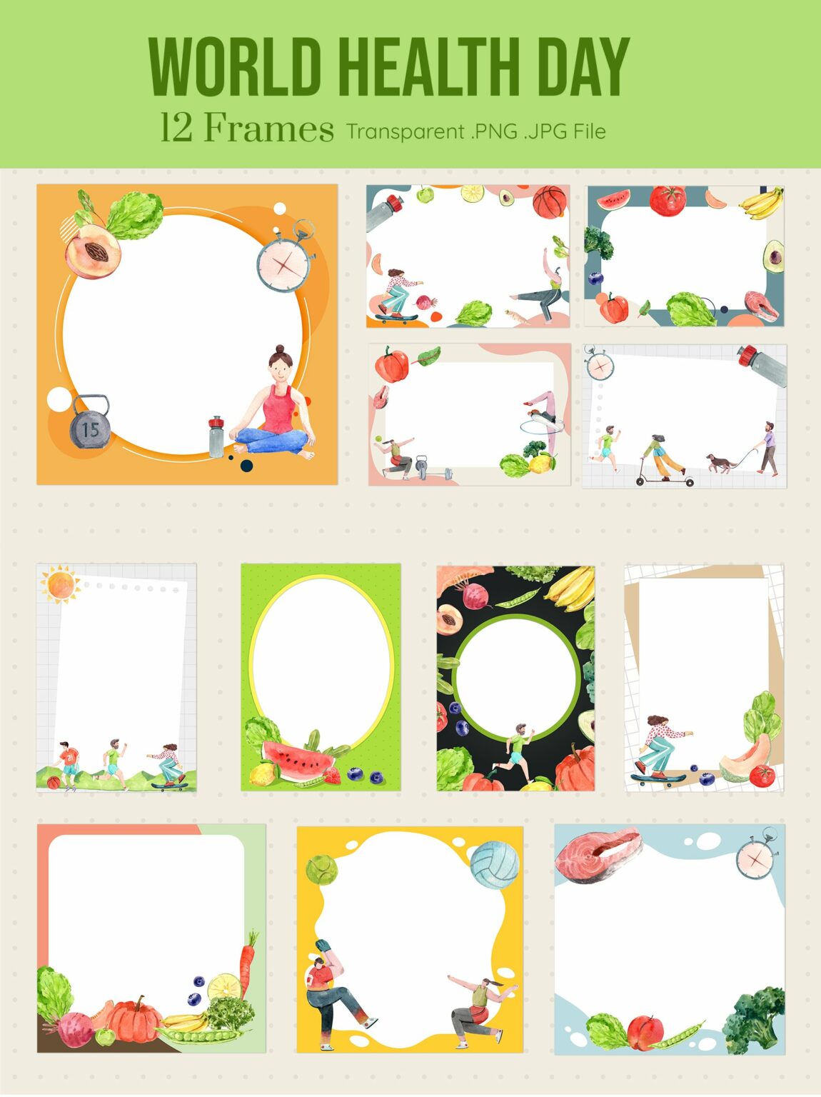 World Health Day Watercolor – MasterBundles