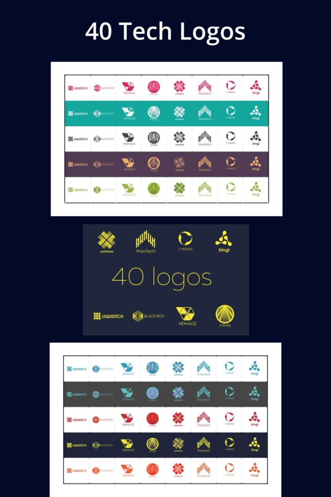 40 Tech Logos – MasterBundles