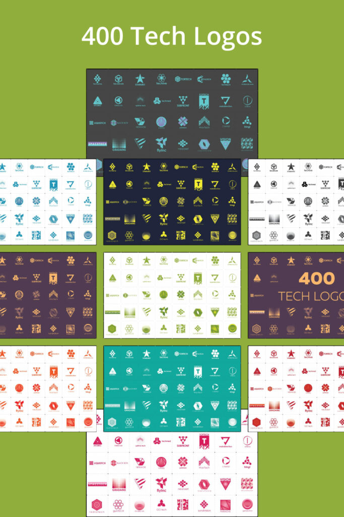 400 Tech Logos – MasterBundles