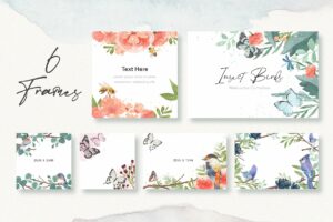 Insects & Birds Watercolor Set – MasterBundles