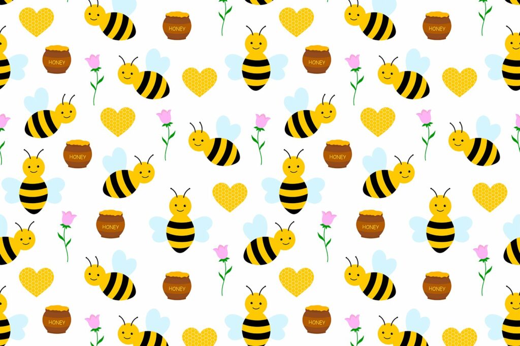 Bees pattern. Honey pattern. Bee SVG – MasterBundles
