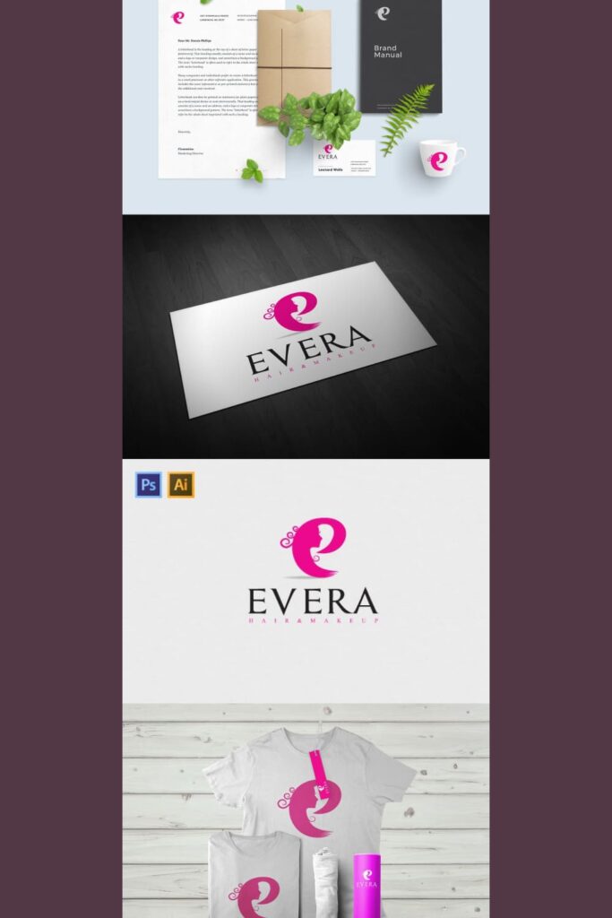 E Letter Hair and Makeup Logo – MasterBundles