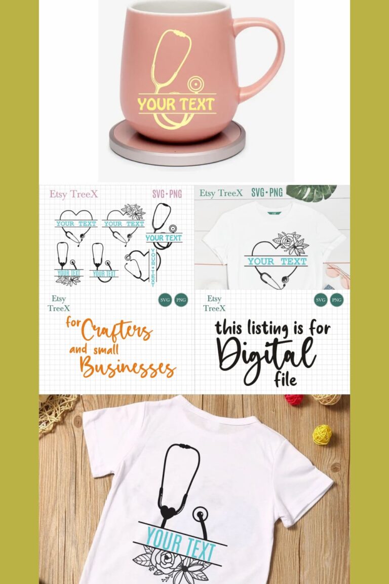 Stethoscope Split Monogram SVG Bundle by Oxee – MasterBundles