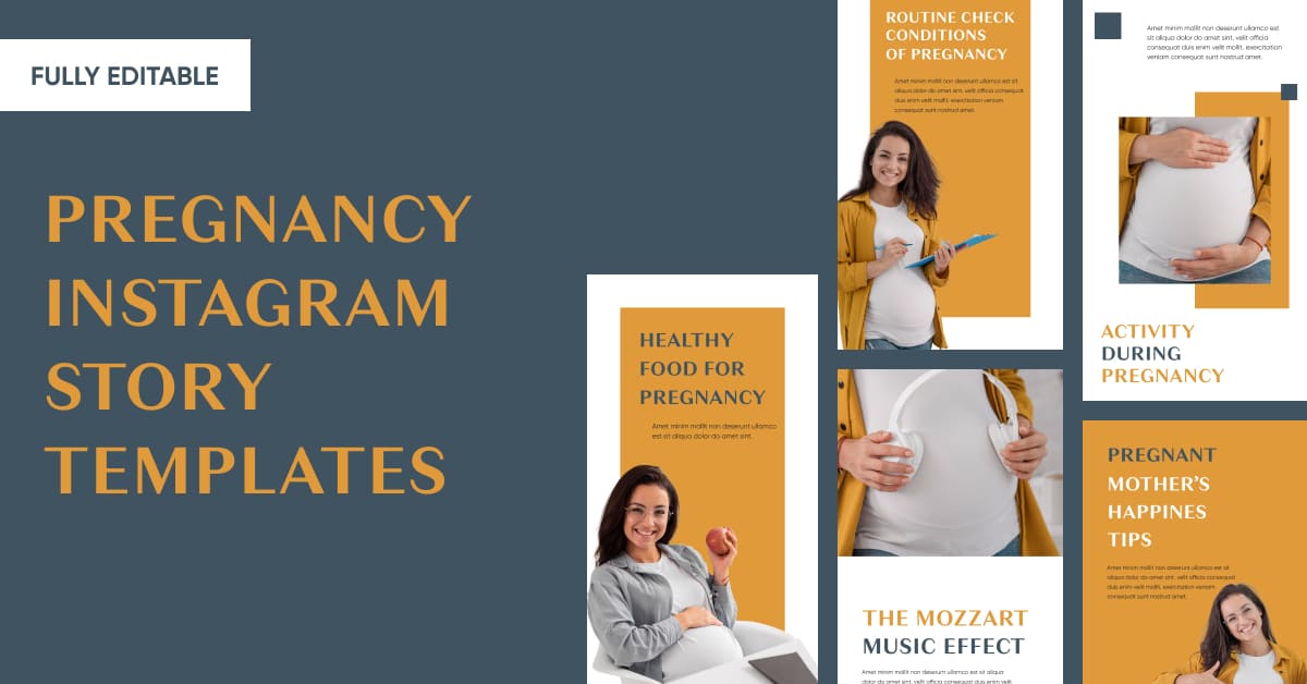 5 Pregnancy Instagram Story Templates – MasterBundles