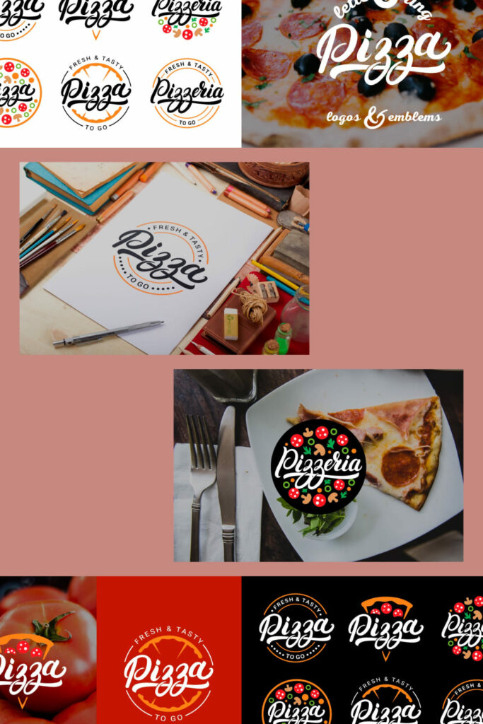 6 Pizza Lettering Logo – MasterBundles