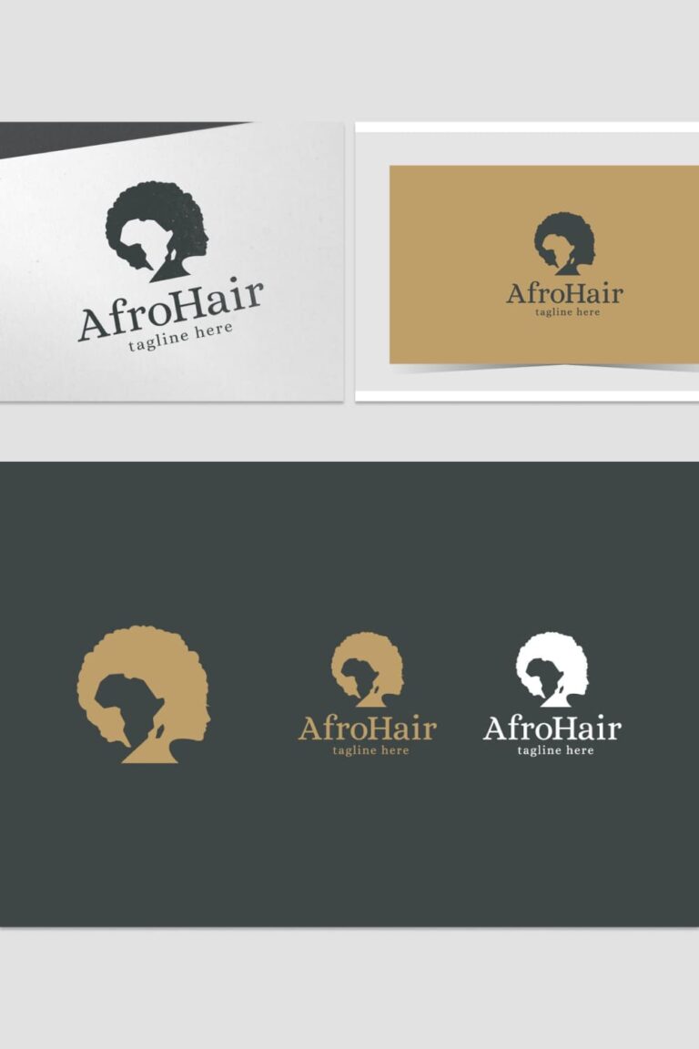 Afro Hair Logo – MasterBundles