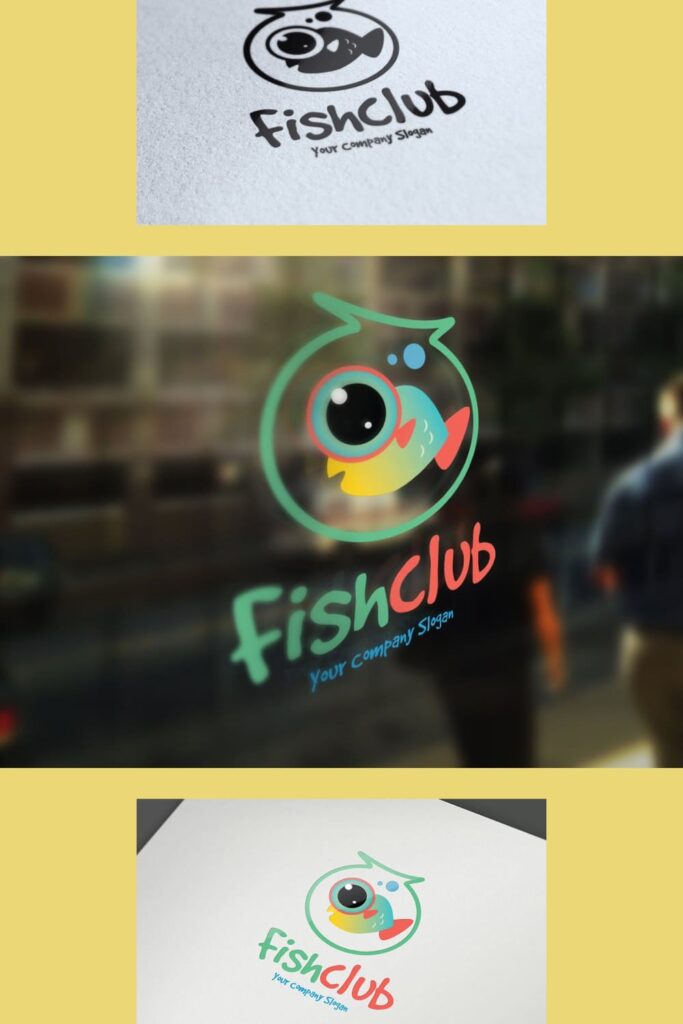 Fish Club Logo Template – MasterBundles