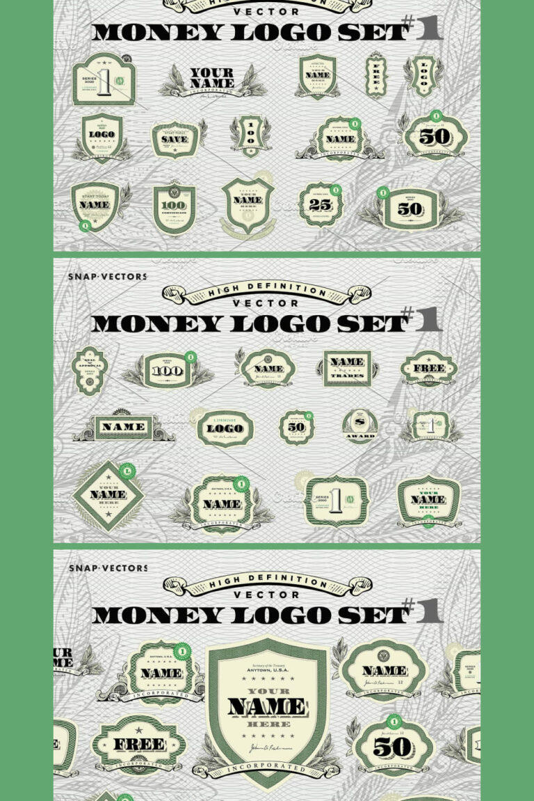 Vector Money Logo Set #1 – MasterBundles
