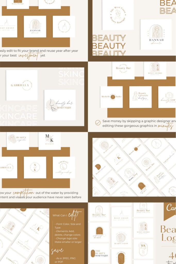 SALE! Beauty Logo Designs – MasterBundles