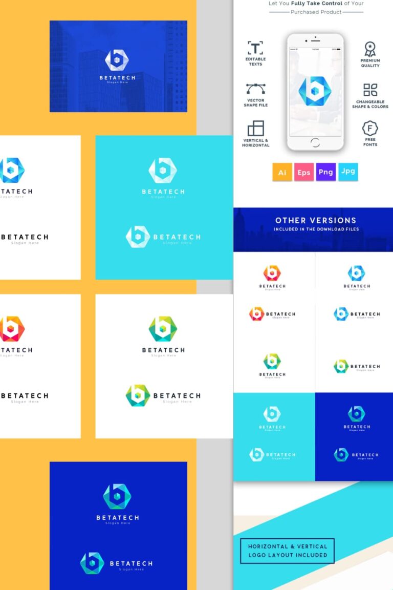 Letter B Logo - Beta Tech Logo – MasterBundles