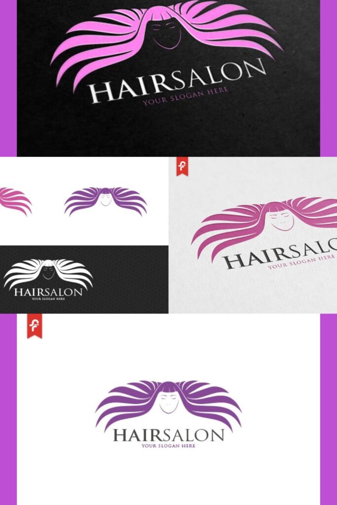 Minimalistic Hair Salon Logo – MasterBundles