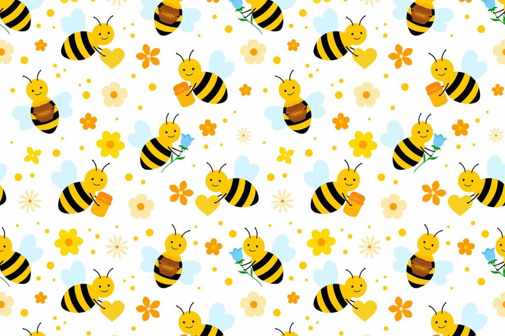Bees pattern. Honey pattern. Bee SVG – MasterBundles