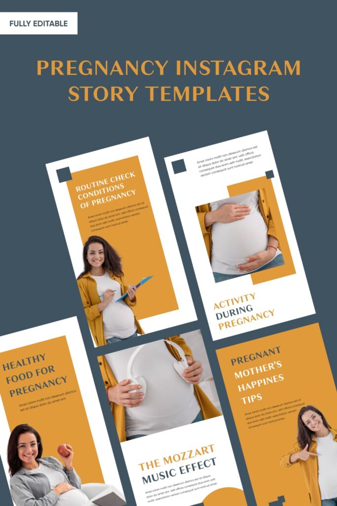 5 Pregnancy Instagram Story Templates – MasterBundles