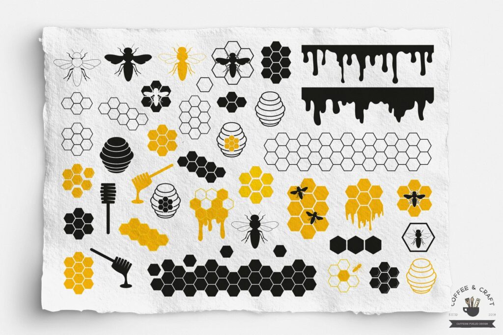 Honey Drips, Honeycomb SVG Clipart – MasterBundles