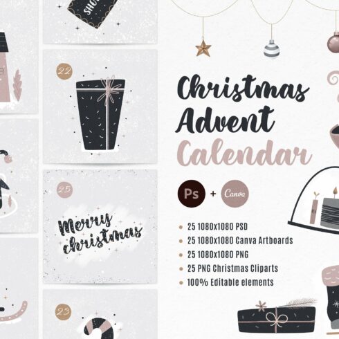 Canva PSD Christmas Advent Calendar | Master Bundles