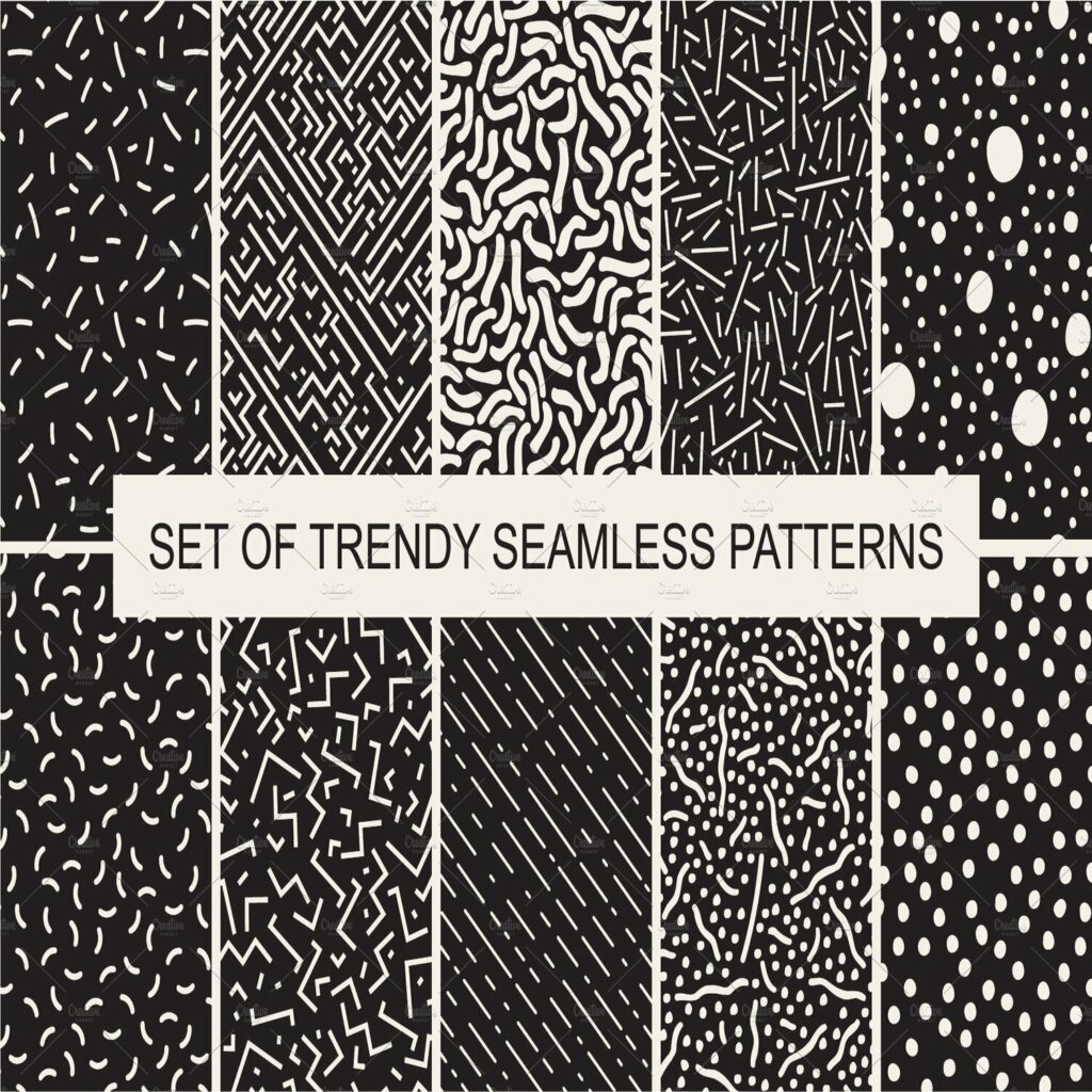 Trendy Seamless Dark Patterns – MasterBundles