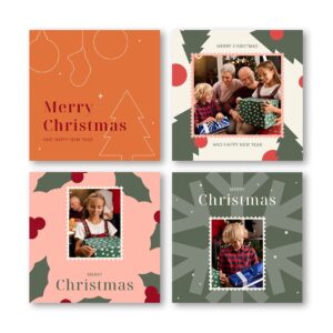10 Happy Christmas Post Templates for Instagram | Master Bundles