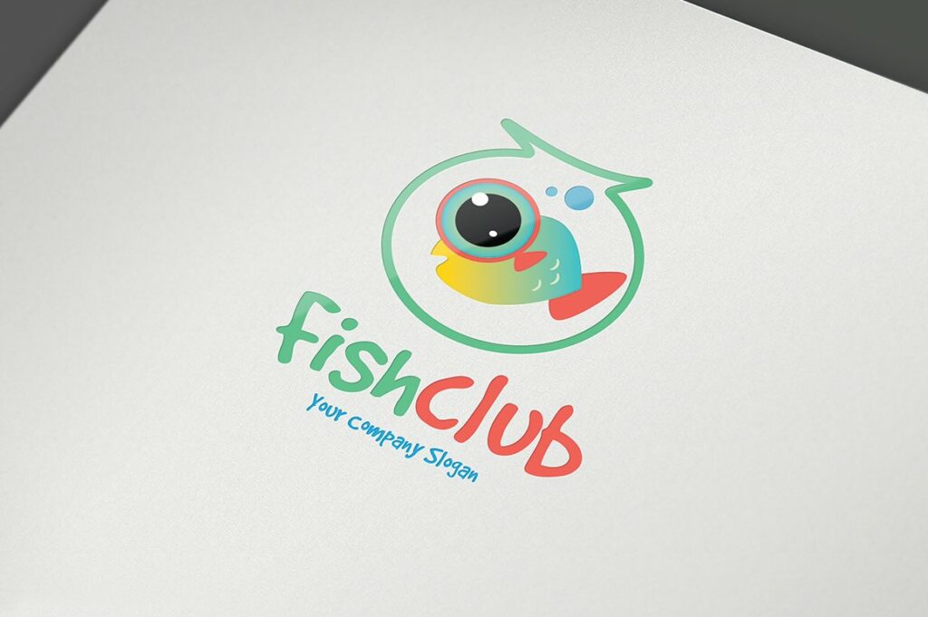 Fish Club Logo Template – MasterBundles