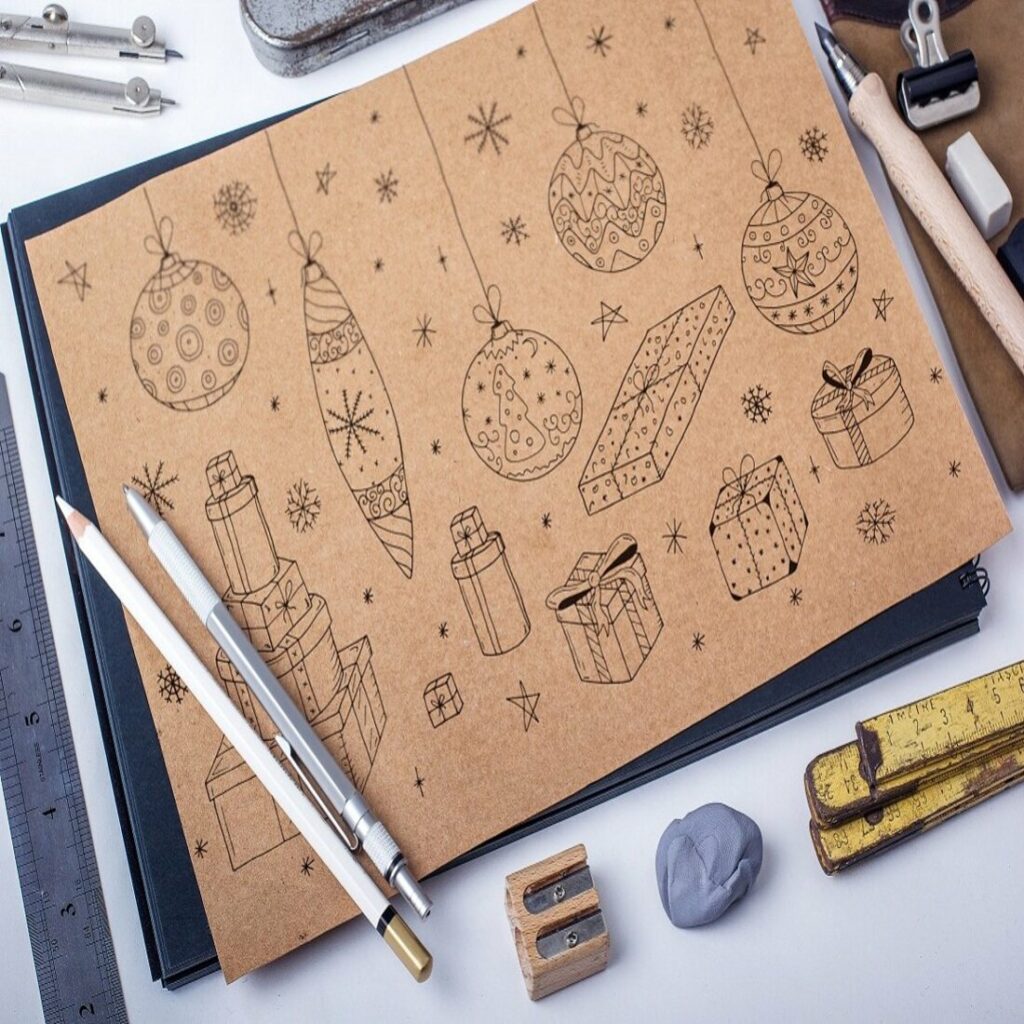 Christmas Set in Doodle Style. – MasterBundles