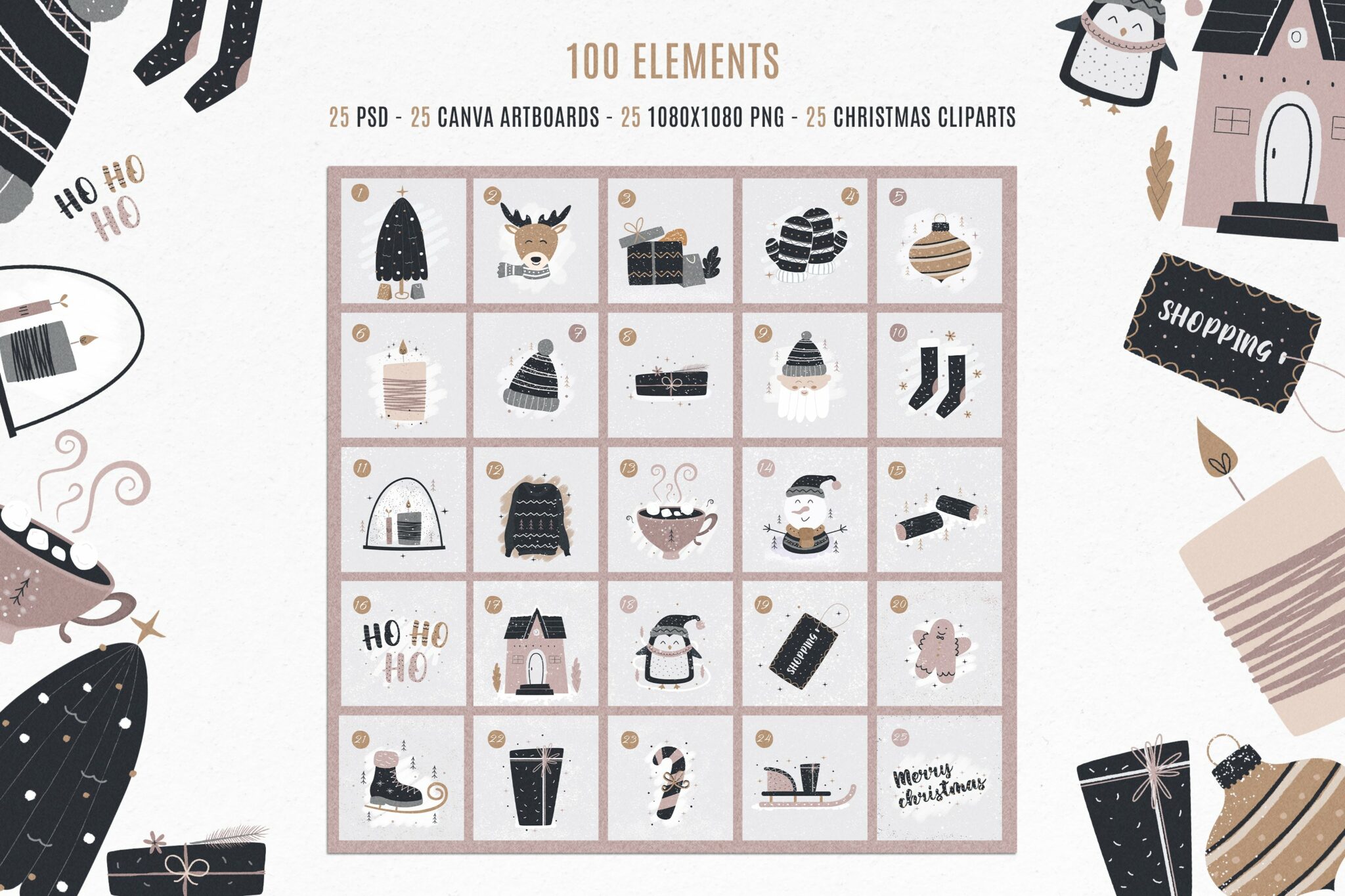 Canva PSD Christmas Advent Calendar – MasterBundles
