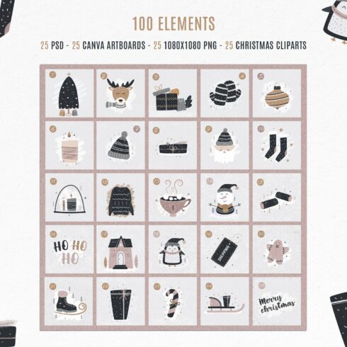 Canva PSD Christmas Advent Calendar | Master Bundles