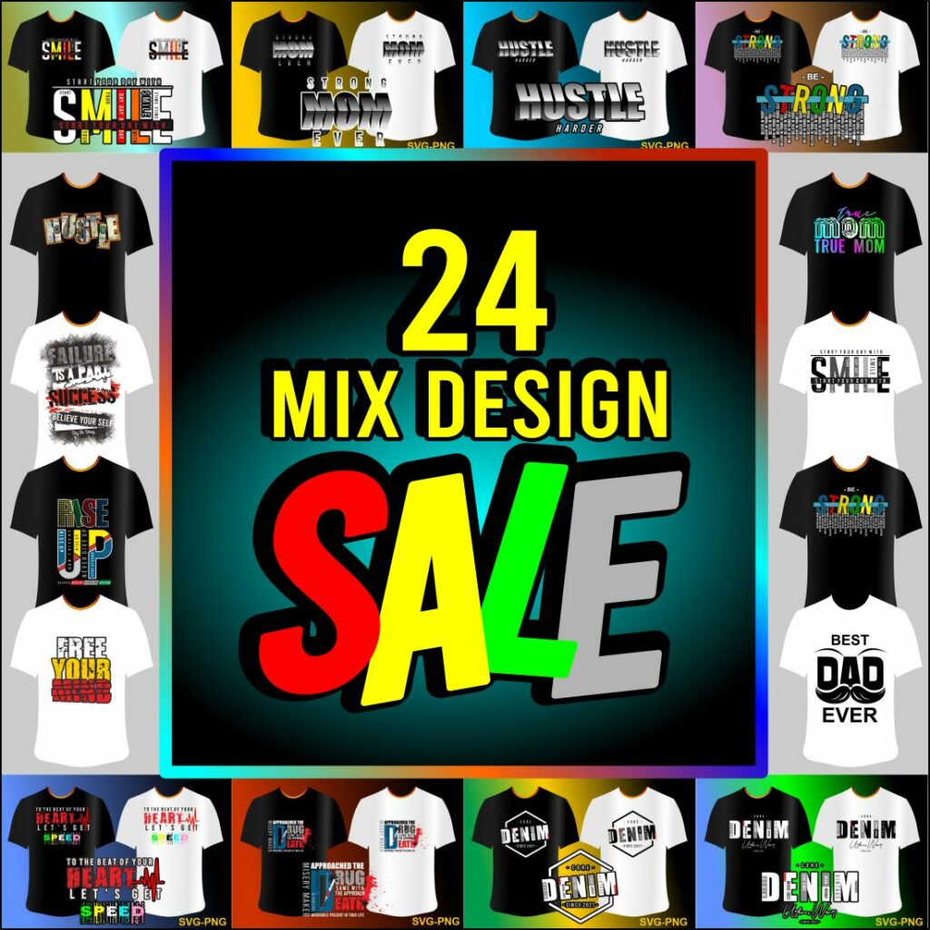 24 mix design t-shirt bundles - MasterBundles