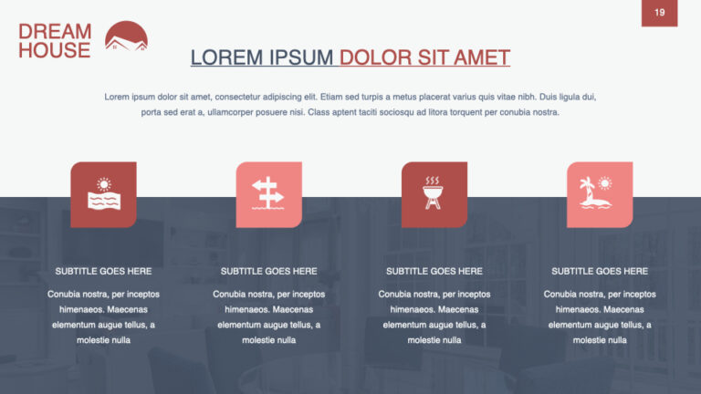 Dream House Presentation Template: 50 Slides PPTX, KEY, Google Slides ...