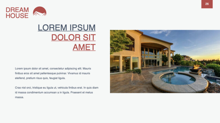 Dream House Presentation Template: 50 Slides PPTX, KEY, Google Slides ...