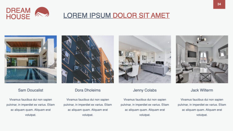 Dream House Presentation Template: 50 Slides PPTX, KEY, Google Slides ...