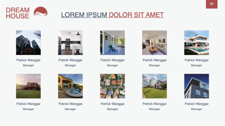 Dream House Presentation Template: 50 Slides PPTX, KEY, Google Slides ...