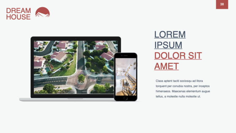 Dream House Presentation Template: 50 Slides PPTX, KEY, Google Slides ...