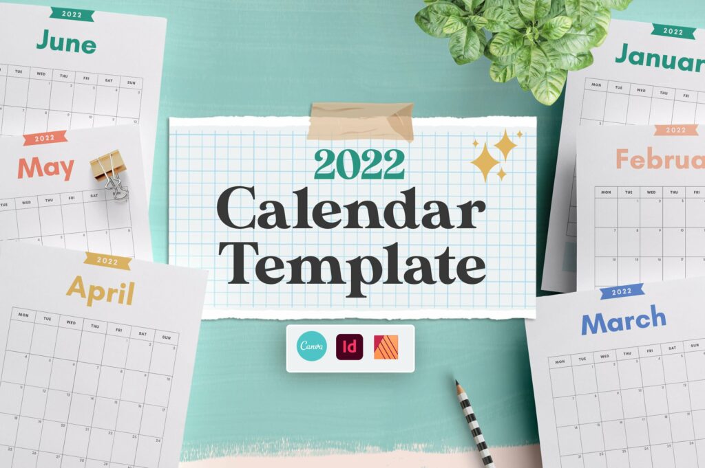 2022 Calendar Template Canva – MasterBundles