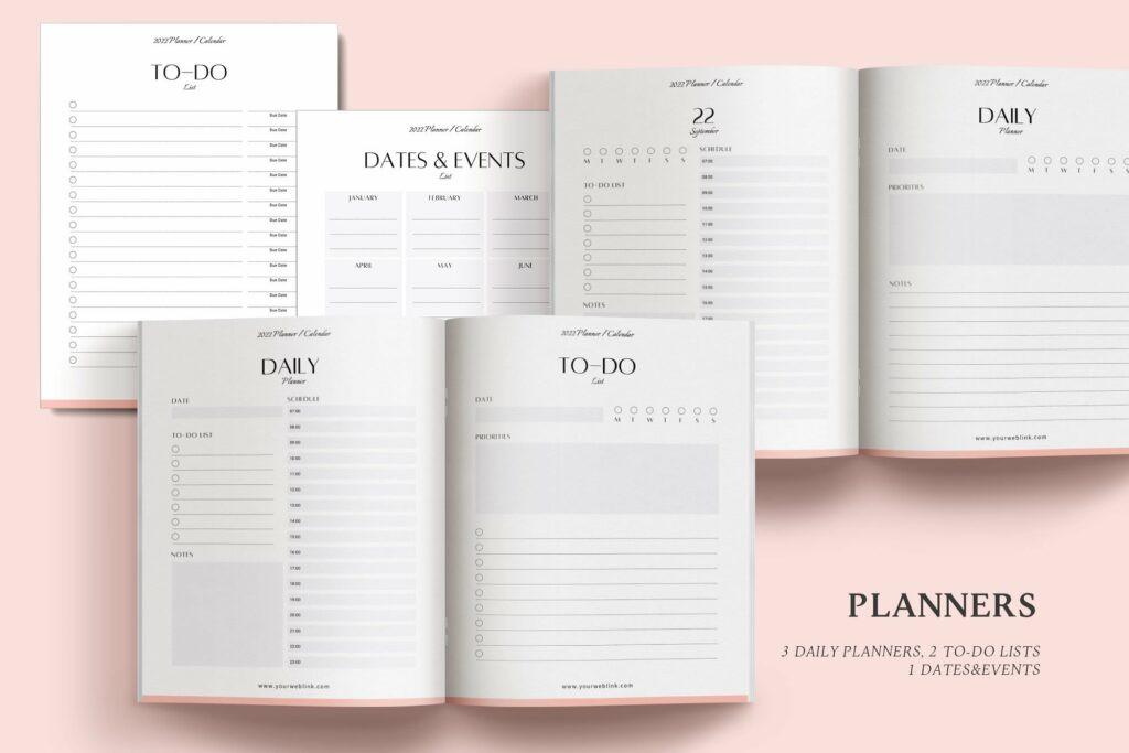 Canva Planner & 2022 Calendar Kit v3 – MasterBundles