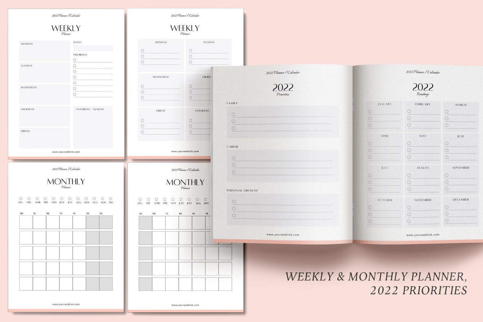 Canva Planner & 2022 Calendar Kit v3 – MasterBundles